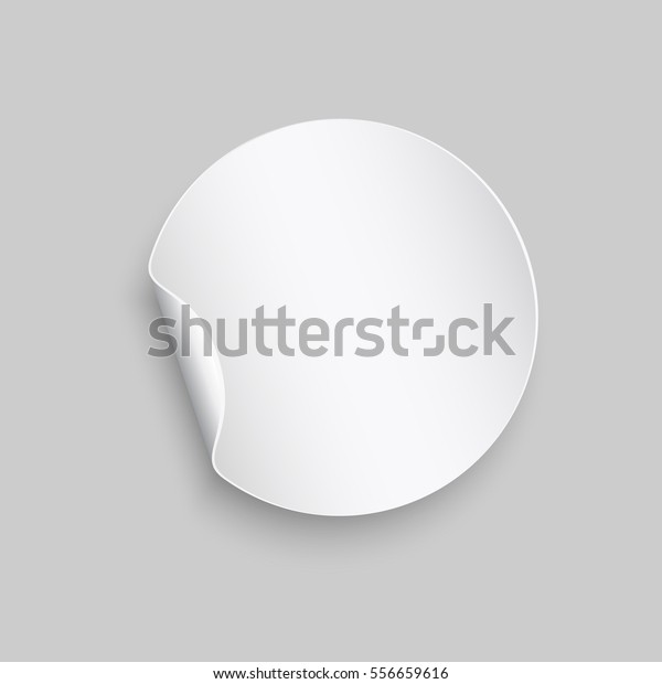 Round Peel Off Paper Sticker Shadow Stock Vector (Royalty Free ...