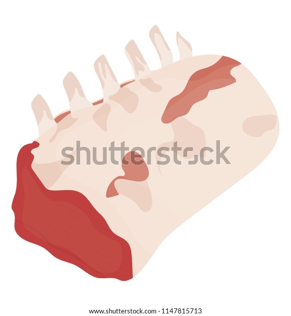 Round Piece Red Meat Layer Skin Stock Vector (Royalty Free) 1147815713 ...