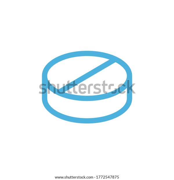Round Pill Icon Vector Logo Design Stock Vector (Royalty Free ...