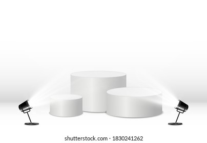 Round Podium Platform On Transparent Background Stock Vector (Royalty ...
