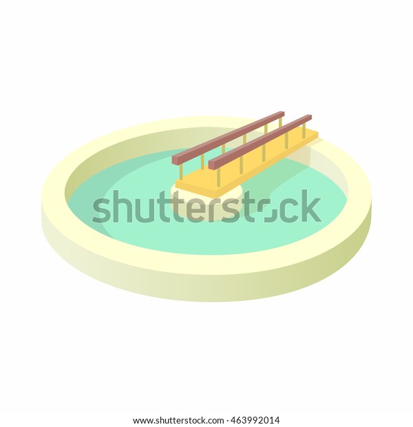 Round Pool Icon Cartoon Style Isolated Stock Vector (Royalty Free ...