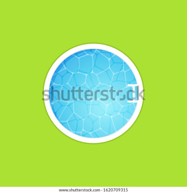 Round Pool Top View Clipart Image Stock Vector (Royalty Free ...