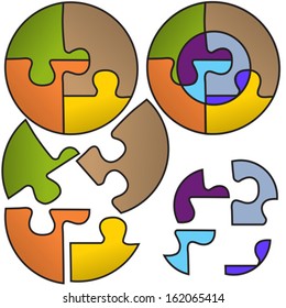 Round Puzzle Symbols Stock Vector (Royalty Free) 162065414 | Shutterstock
