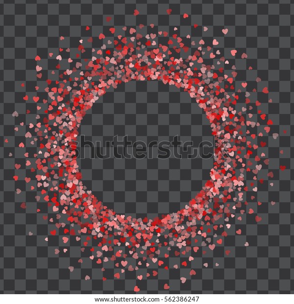 Round Red Frame Border Transparent Scatter Stock Vector (Royalty Free ...