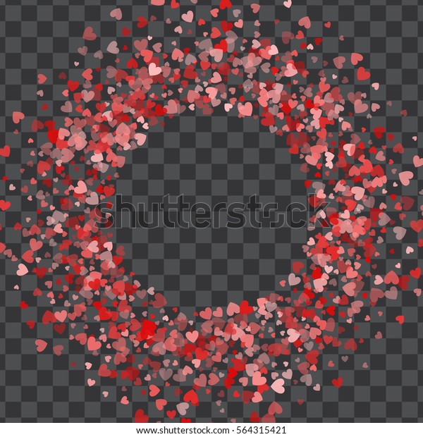 Round Red Frame Border Transparent Scatter Stock Vector (Royalty Free ...