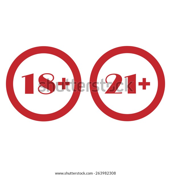 Round Red Signs Under 18 Eighteen Stock Vector (Royalty Free) 263982308 ...