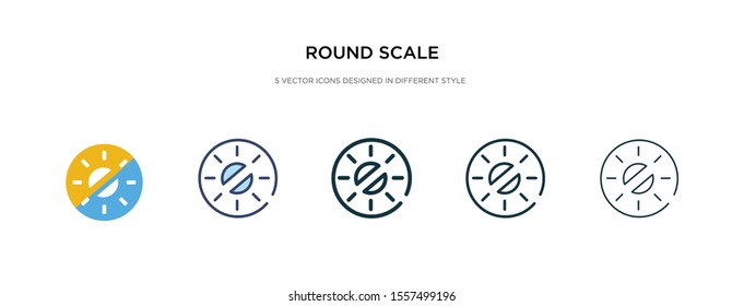 Round Scale Icon Different Style Vector Stock Vector (Royalty Free ...