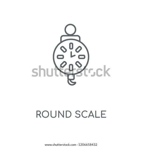 Round Scale Linear Icon Round Scale Stock Vector (Royalty Free ...