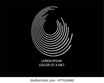 Round Shape Logo Designcircles Lines Vector Stock Vector (Royalty Free ...