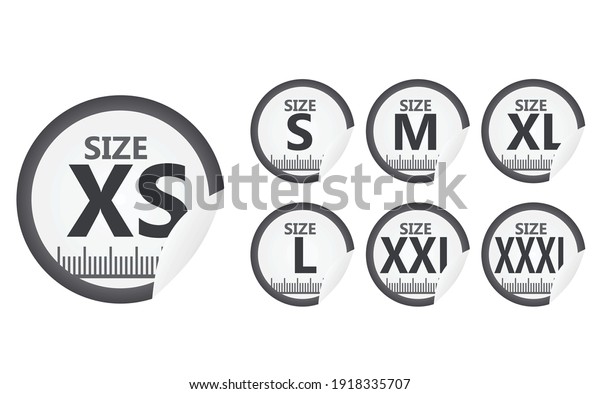 Round Size Labels Vector Illustration Stock Vector (Royalty Free ...