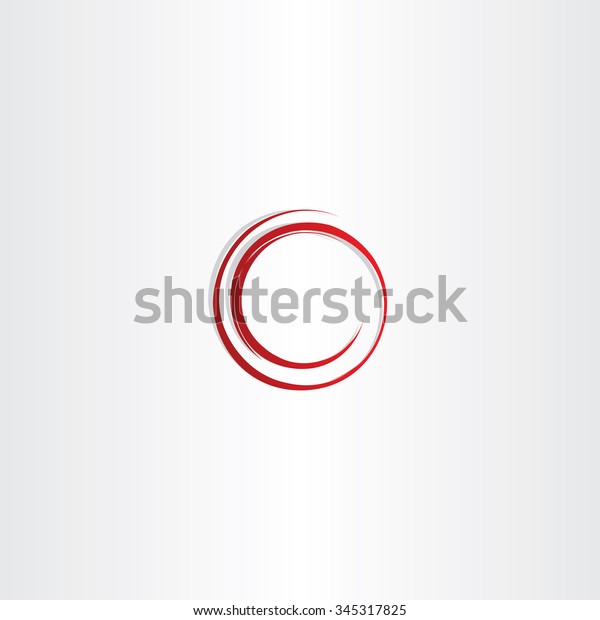 Round Spiral Red Circle Vector Frame Stock Vector (Royalty Free ...