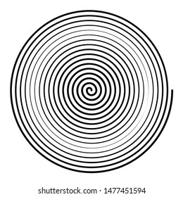 Round Spiral Shape Art Abstract Geometric Stock Vector (Royalty Free ...