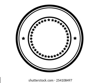 Round Stamp Stars Stock Vector (Royalty Free) 254108497 | Shutterstock