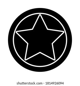 Round Star Icon Over White Background Stock Vector (Royalty Free ...