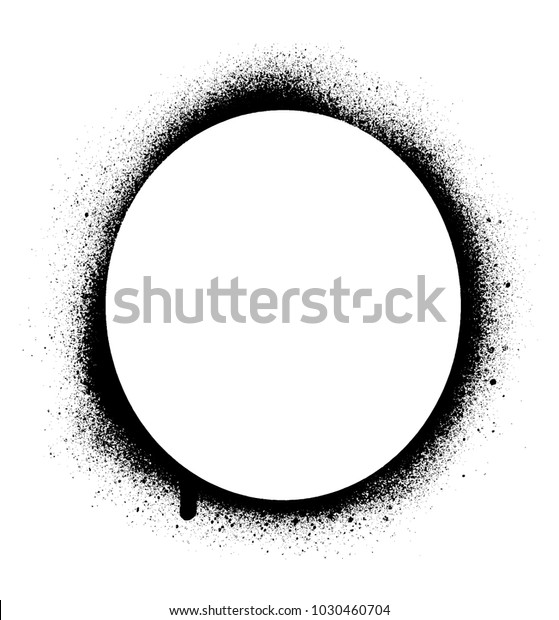 Round Stencil Template Spray Graffiti Texture Stock Vector (Royalty ...