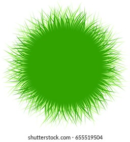 Round Summer Background Green Grass Vector Stock Vector (Royalty Free ...