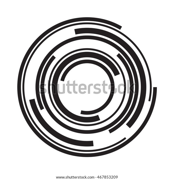 Round Symbol Logo Abstract Line Circle Stock Vector (Royalty Free ...