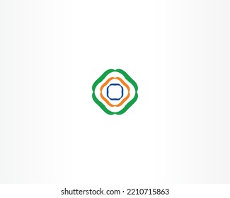 Round Template Design Line Shape Logo Stock Vector (Royalty Free ...