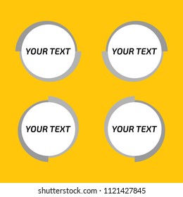 Round Text Box Design On Yellow Stock Vector (Royalty Free) 1121427845 ...
