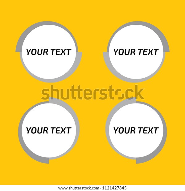 Round Text Box Design On Yellow Stock Vector (Royalty Free) 1121427845 ...