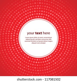 Round Text Field Red Circular Pattern Stock Vector (Royalty Free ...