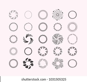 Round Textured Stock Vector Pattern Set Stock Vector (Royalty Free ...