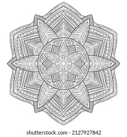 Round Tile Style Boho Zentangle Doodle Stock Vector (Royalty Free ...