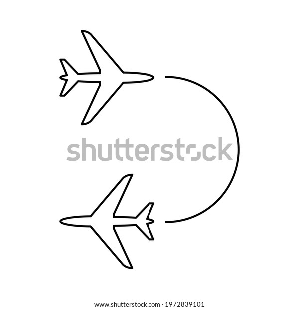 Round Trip Icon Round Way Trp Stock Vector (Royalty Free) 1972839101 ...