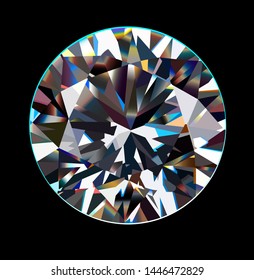 Round Vector Brilliant Cut Diamond Gradient Stock Vector (Royalty Free ...