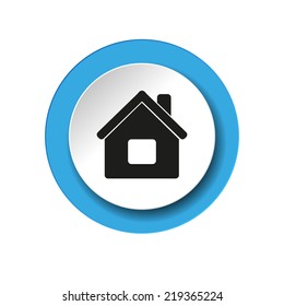 Round Vector Home Paper Icon Vector Stock Vector (Royalty Free ...