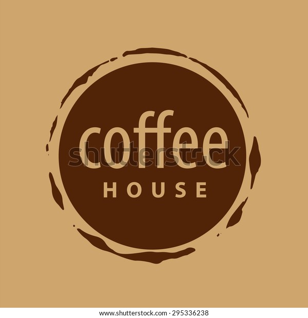 Round Vector Logo Imprint Coffee Stock Vector (Royalty Free) 295336238 ...