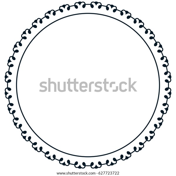 Round Vintage Vector Photo Frame Border Stock Vector (Royalty Free ...