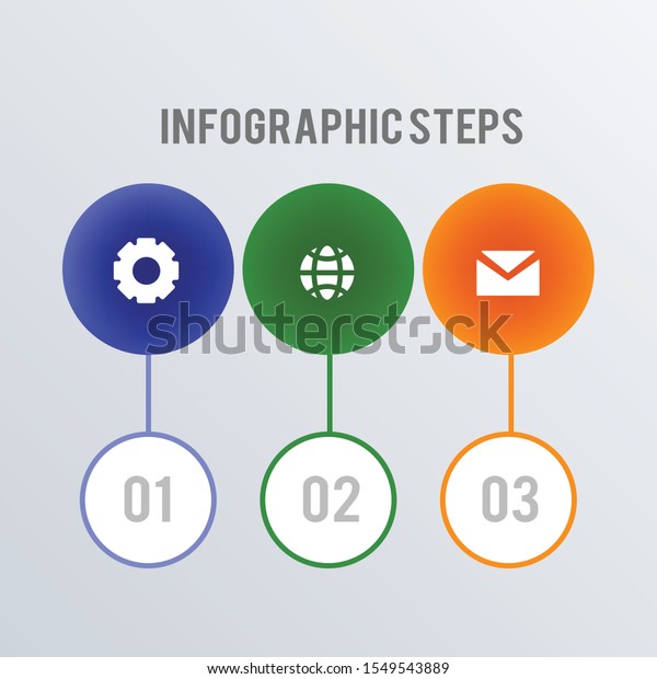 Round Visualized Numbers Infographic Template Design Stock Vector ...