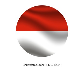 Round Waving Shadow National Flag Republic Stock Vector (Royalty Free ...