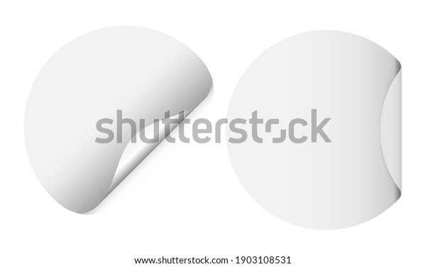 Round White Sticker Mockup Circle Stickers: Vector có sẵn (miễn phí bản ...