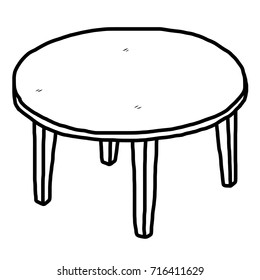 Wooden Round Table Illustration Vector On Stock Vector (Royalty Free ...