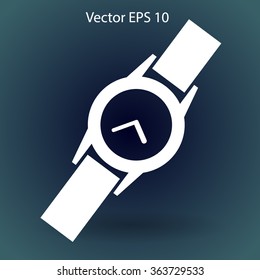 Round Wrist Watch Vector Illustration Stock Vector (Royalty Free ...