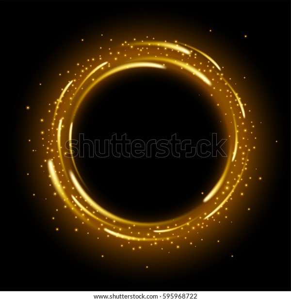 Round Yellow Light Shiny Sparkles Suitable Stock Vector (Royalty Free ...