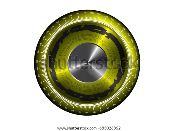 Round Yellow Logo On White Background Stock Vector (Royalty Free ...