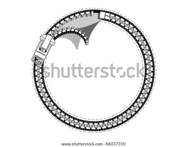 Round Zipper Labels Stock Vector (Royalty Free) 86037310 | Shutterstock