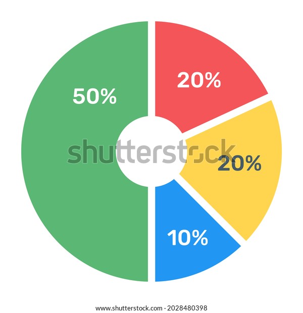 Rounded Business Infographic Pie Chart Slice Stock Vector (Royalty Free ...