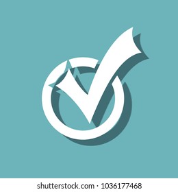 Rounded Check Mark Icon Stock Vector (Royalty Free) 1036177468 ...