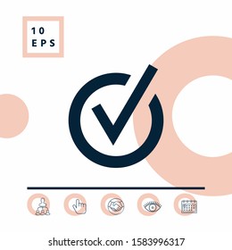 Rounded Check Mark Icon Graphic Elements Stock Vector (Royalty Free) 1583996317 | Shutterstock