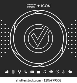 Rounded Check Mark Icon Graphic Elements Stock Vector (Royalty Free) 1452602477