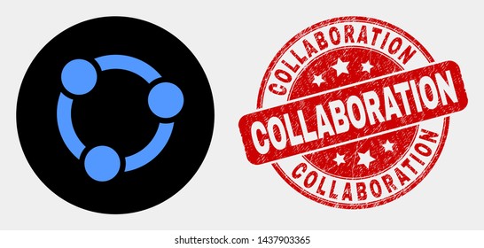 Vector Collaboration Pictogram Partnership Seal Stamp Stock Vector ...