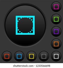 Rounded Corner Settings Dark Push Buttons Stock Vector (Royalty Free ...