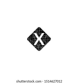 Rounded Cracked Square X Logo Letter Stock Vector (Royalty Free ...