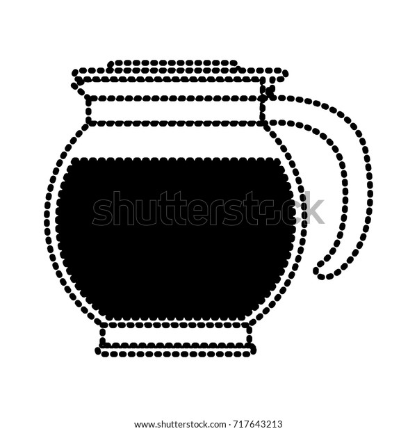 Rounded Glass Jar Recipient Coffee Handle Stock Vector (Royalty Free ...