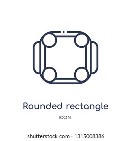 Rounded Rectangle Icon Shapes Outline Collection: vector de stock ...