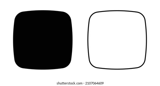 Rounded Rectangle Vector Silhouette Outline Editing Stock Vector ... Rounded Rectangle Vector Silhouette Outline Editing Stock Vector ...